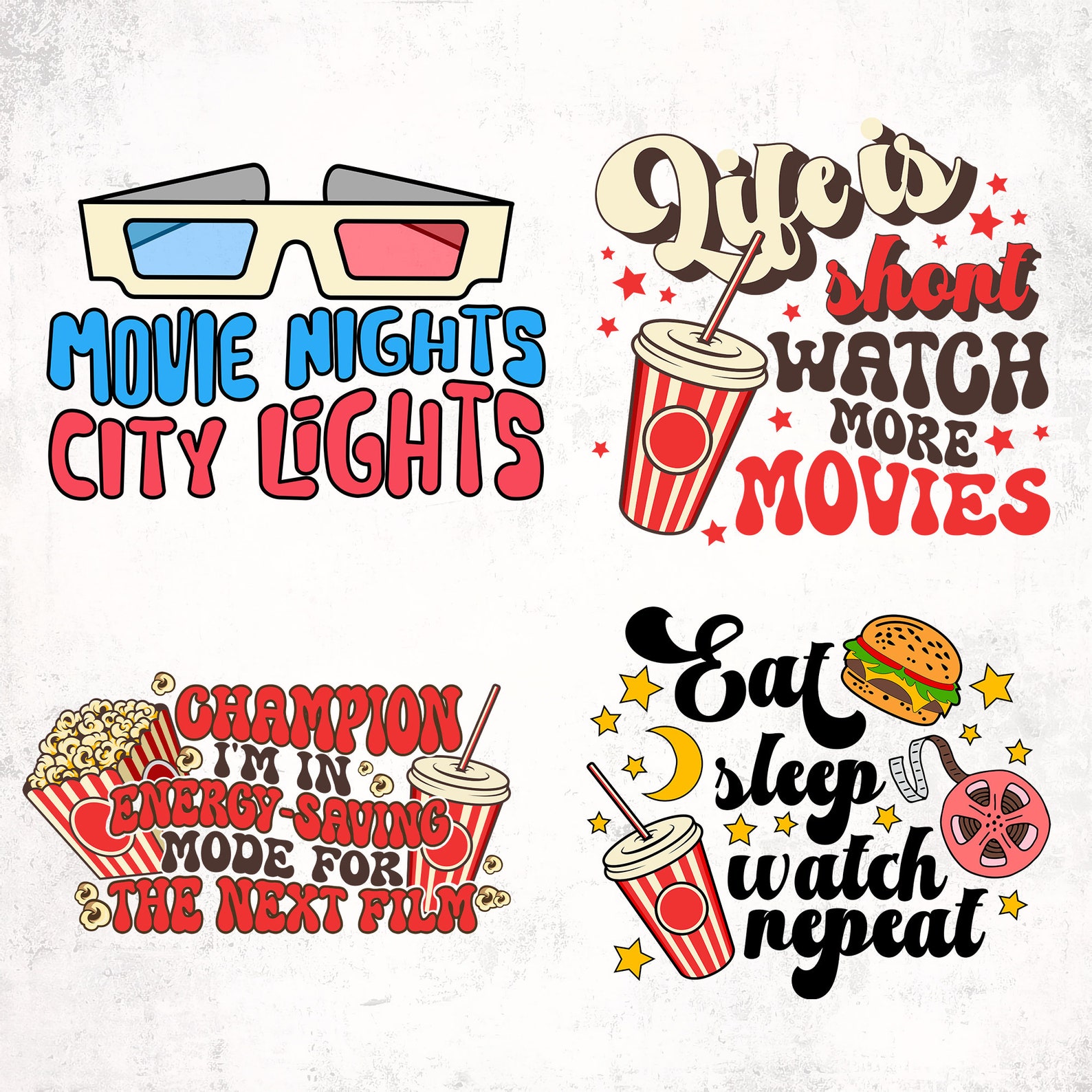 Retro Cinema Svg Bundle Svg, TV Show Svg, Layered Files, Cricut Svg ...