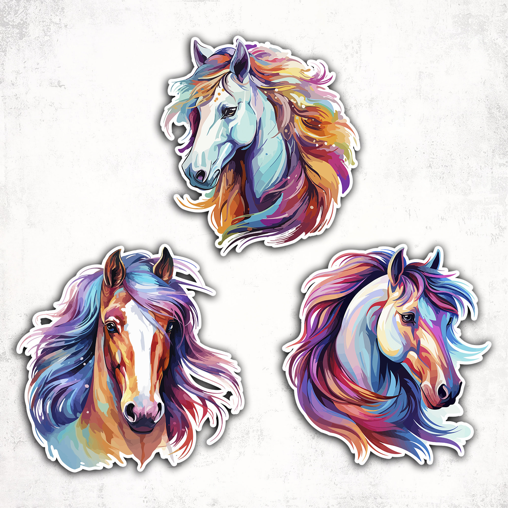 Printable Horse Stickers, Cute Horse Stickers, Cute Animal Stickers ...