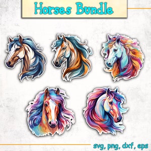 Printable Horse Stickers, Cute Horse Stickers, Cute Animal Stickers ...