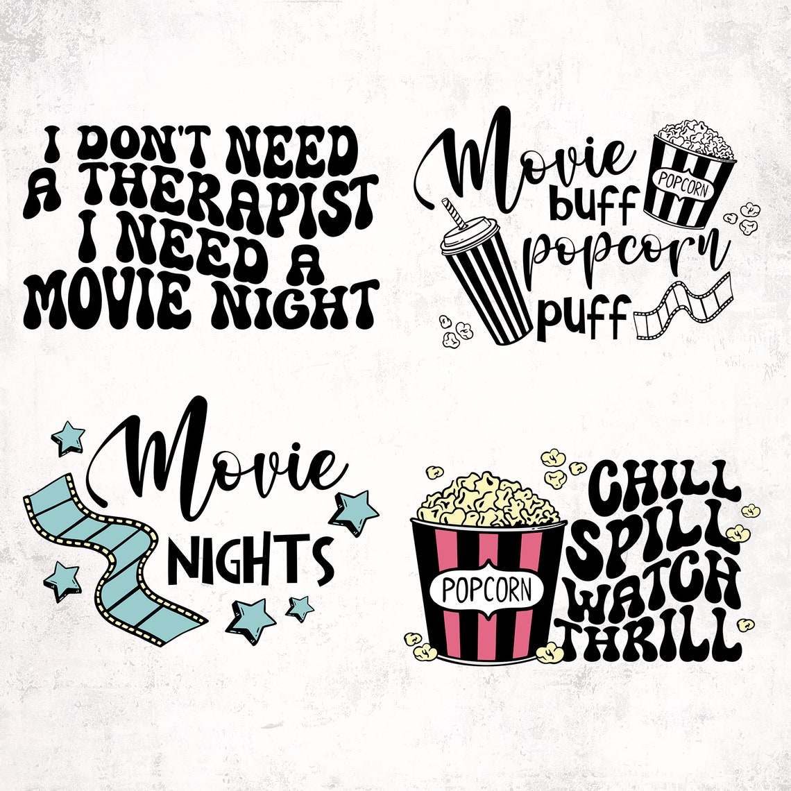 Retro Cinema Svg Bundle Svg, TV Show Svg, Layered Files, Cricut Svg ...