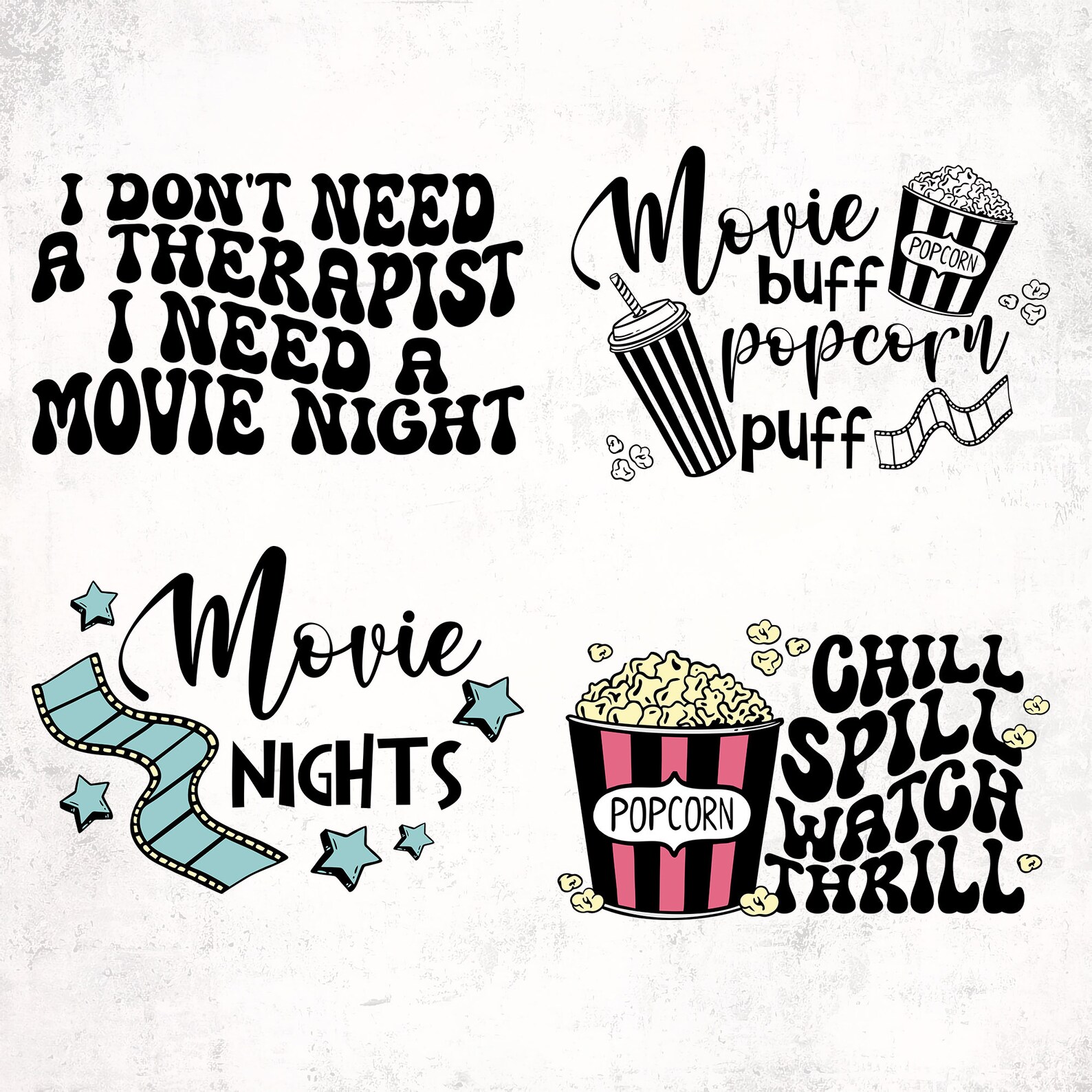 Retro Cinema Svg Bundle Svg, TV Show Svg, Layered Files, Cricut Svg ...