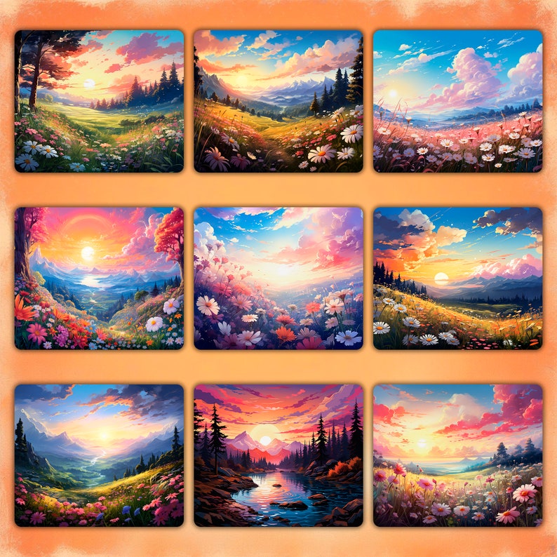 Nature Mouse Pad Sublimation Design Bundle, Mouse Pad Template, Wild ...