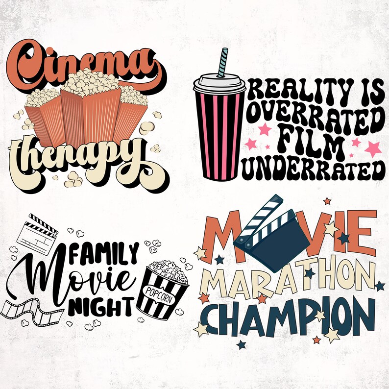 Retro Cinema Svg Bundle Svg, TV Show Svg, Layered Files, Cricut Svg ...