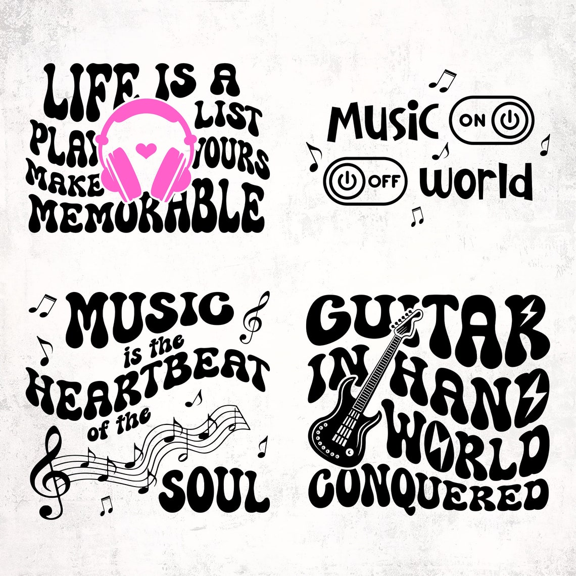 Music Notes Svg Bundle, Music Quotes Svg, Music Lover Quotes Svg, Music ...