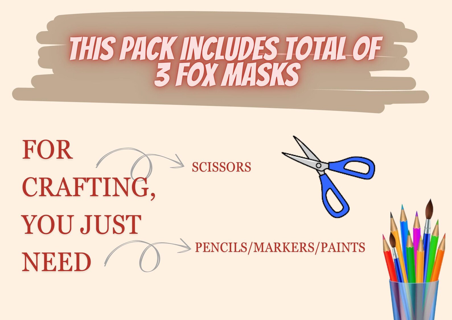 Printable Mask Fox, Fox Mask, Printable Masks Animals, Christmas Party ...