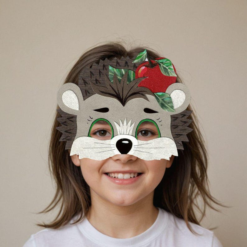Printable Mask Hedgehog, Hedgehog Mask, Printable Masks Animals ...