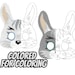 Printable Mask Bunny, Hare Mask, Printable Masks Animals, Christmas ...