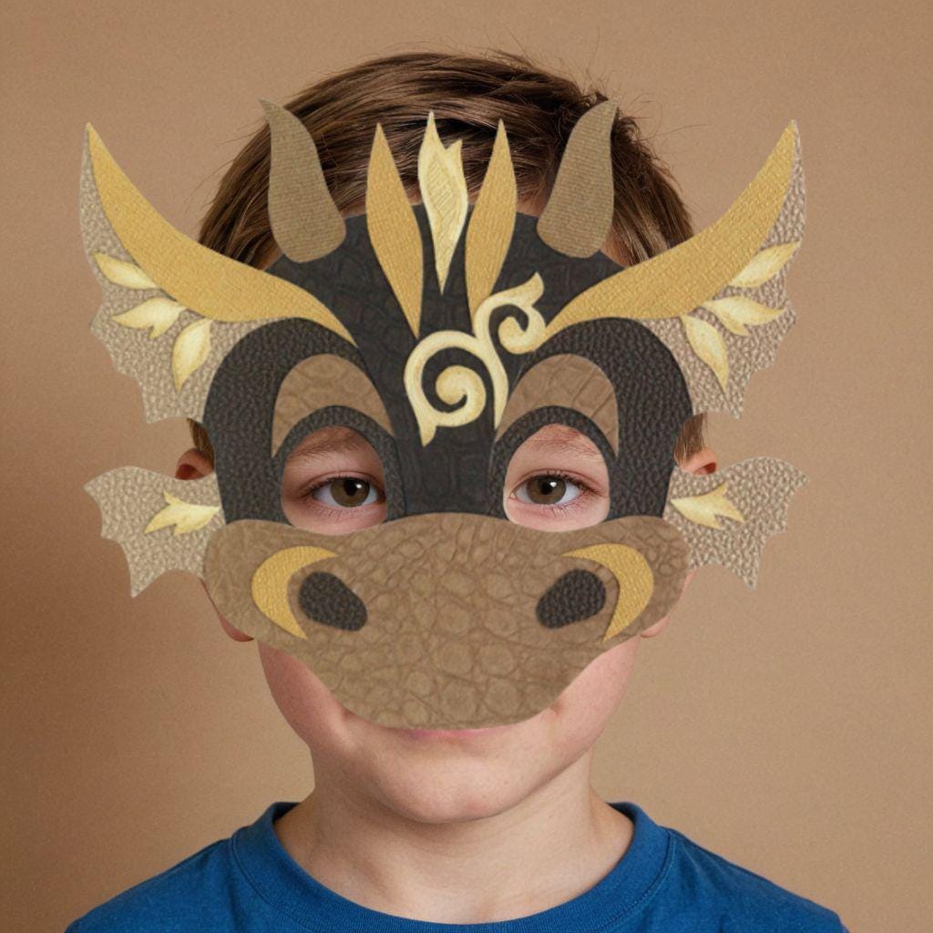 Printable Mask Dragon, Dragon Mask, Printable Masks Animals, Christmas ...