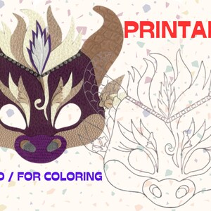 Printable Mask Dragon, Dragon Mask, Printable Masks Animals, Christmas ...
