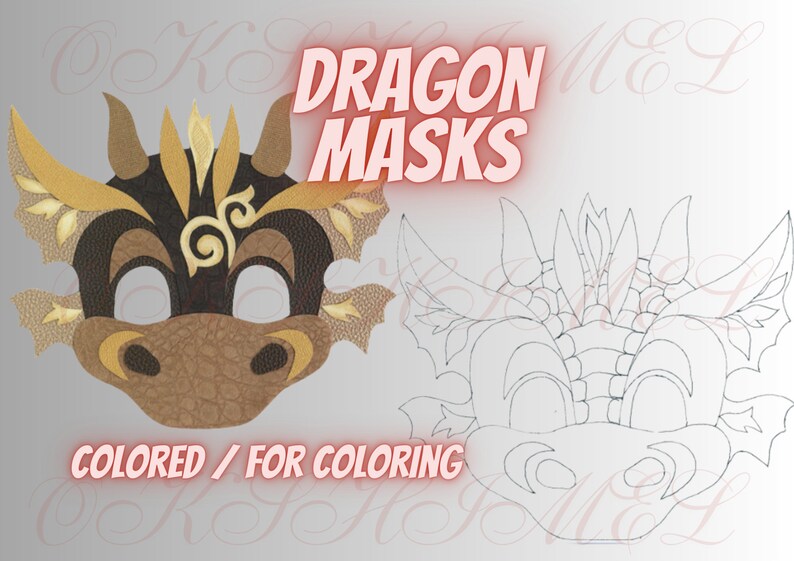 Printable Mask Dragon, Dragon Mask, Printable Masks Animals, Christmas ...