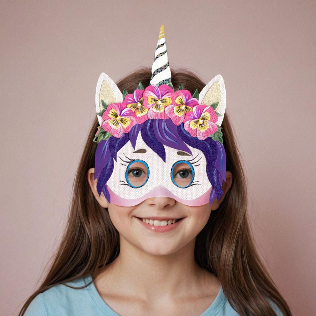 Printable Mask Unicorn, Unicorn Mask, Printable Masks Animals ...