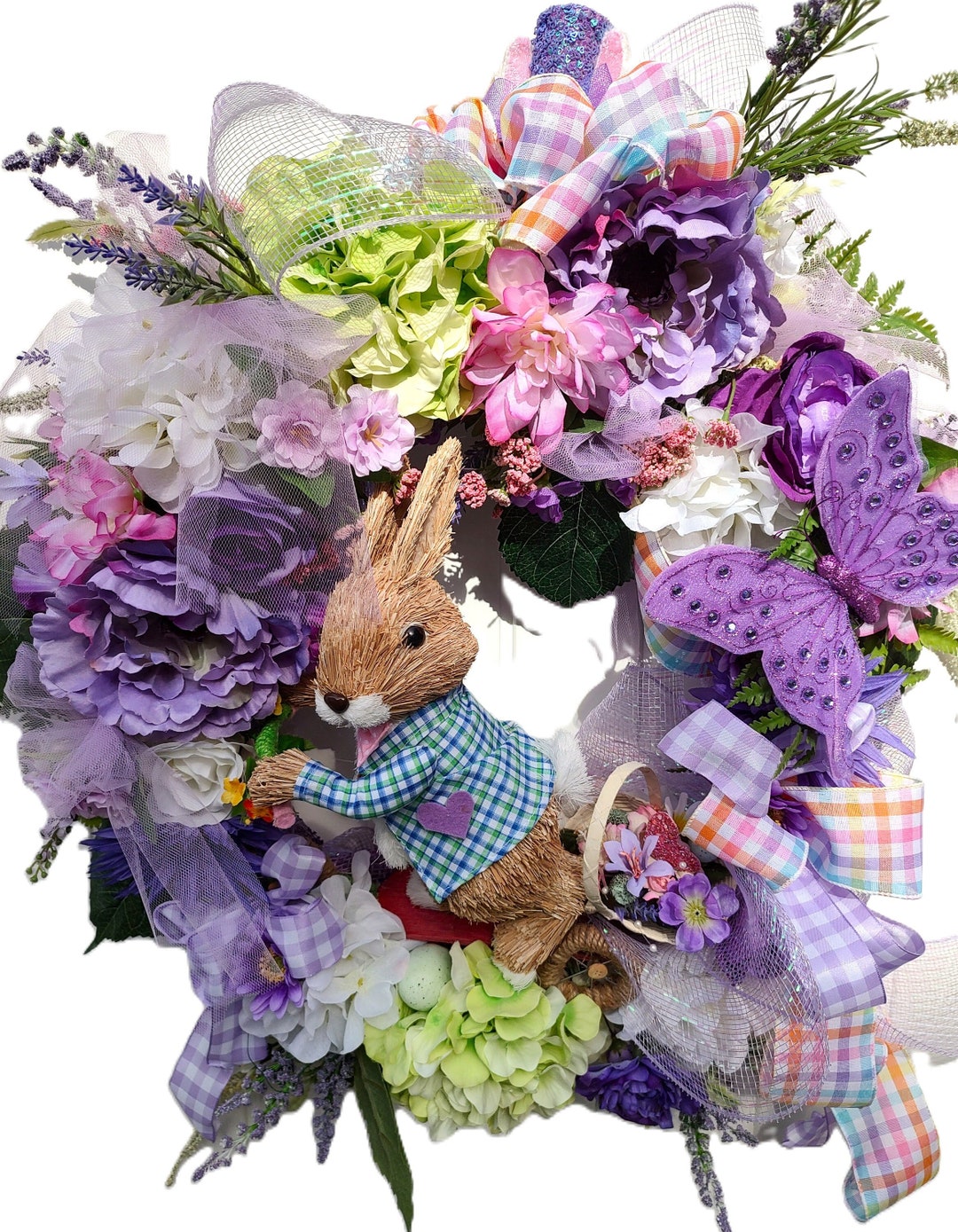 Easter Wreath, Spring Wreath, Bunny Wreath, Rabbit Wreath, Farmhouse ...