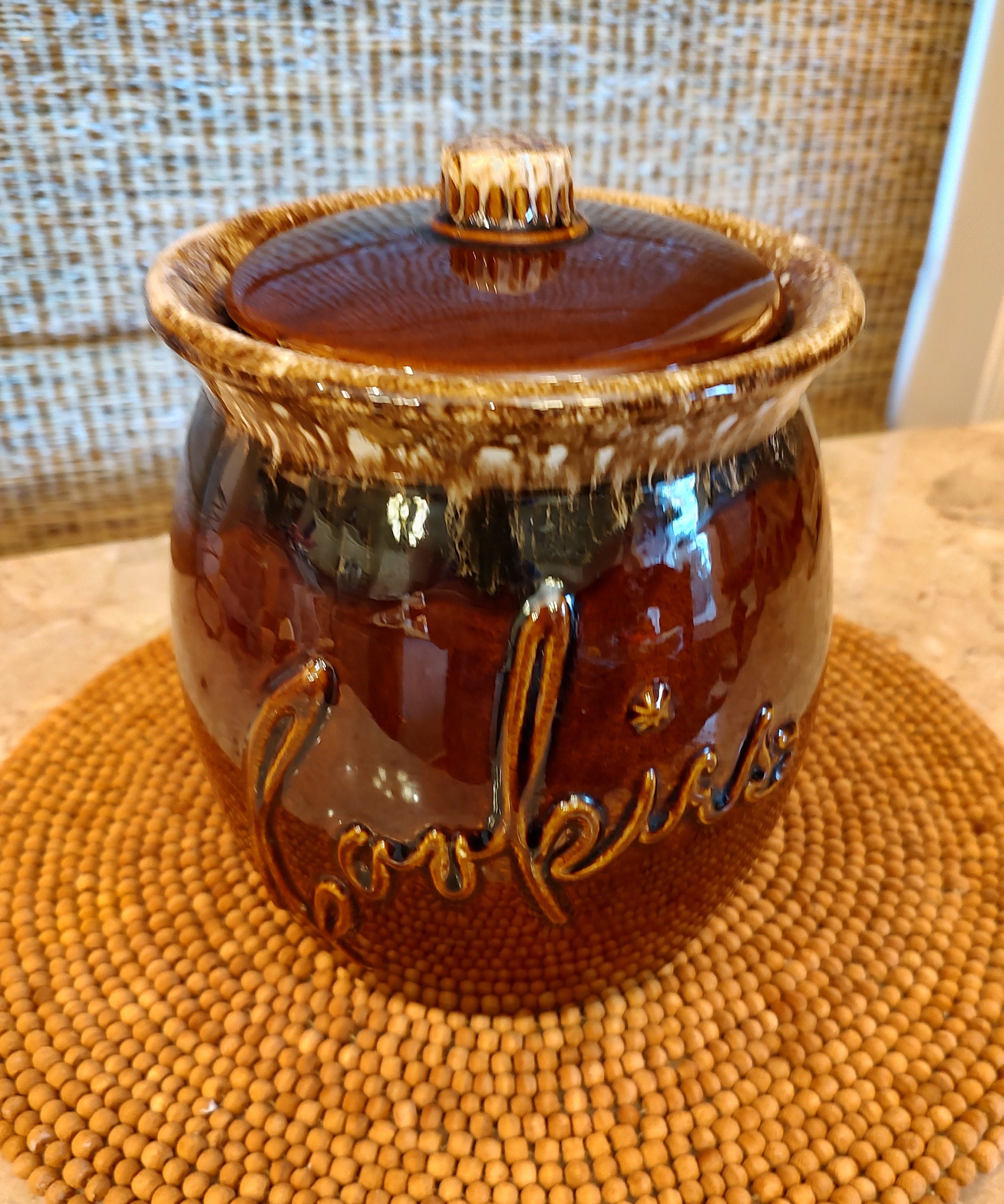 Cookie Jar, Vintage Hull Pottery Cookie Jar, Pottery Jar With Lid, Jar ...