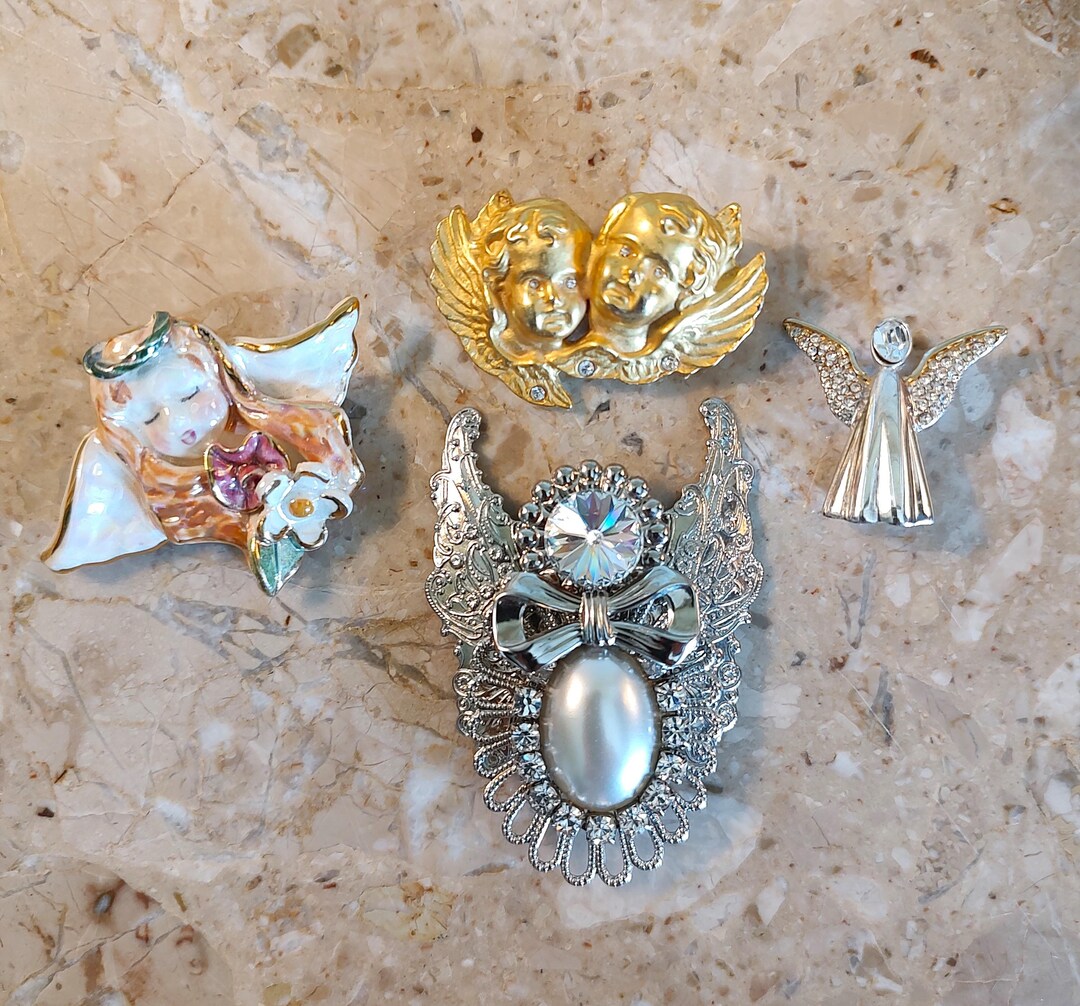 Angel Pins; Lot of Angel Pins; Angel Brooches; Lot of Brooches; Monet ...