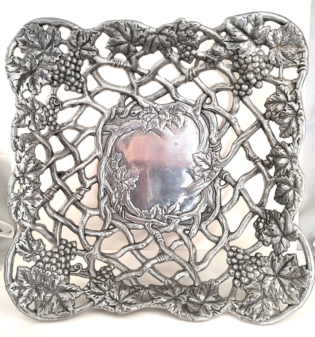 Arthur Court Grape Design Fruit Bowl Basket Kitchen Collectible Item ...