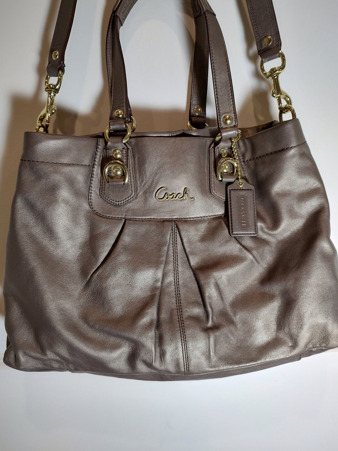 Coach Purse Bronze Purse Shoulder Bag - Etsy