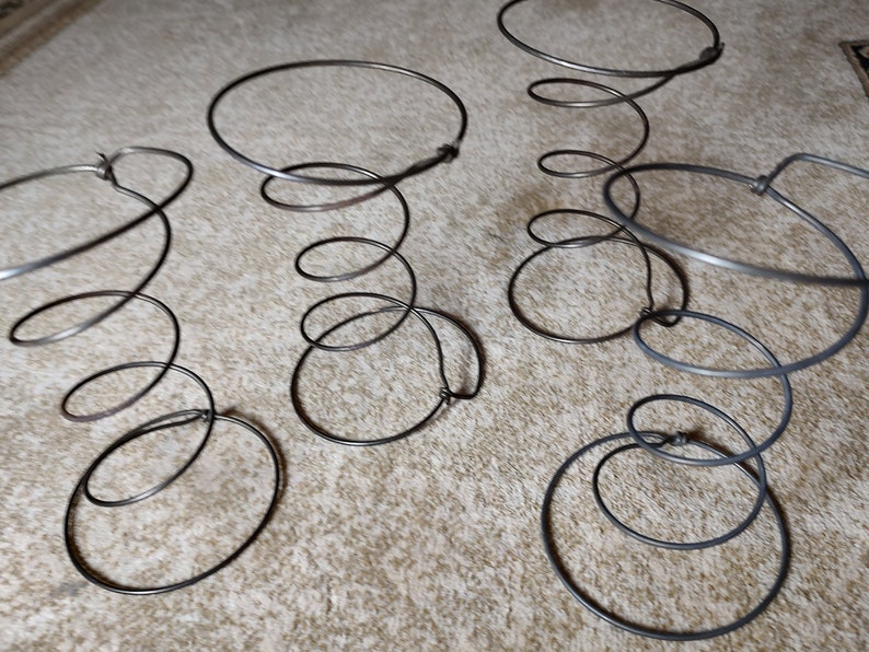 4 Vintage Mattress Springs, 1960 Coiled Mattress Springs, Art and Craft ...