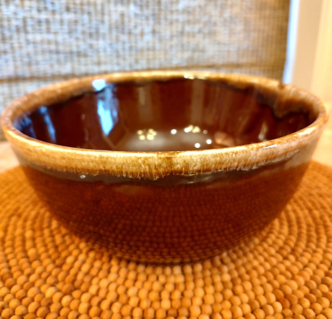 Hull Pottery Bowl, Vintage Hull, Vintage Bowl, Vintage Pottery, Brown ...