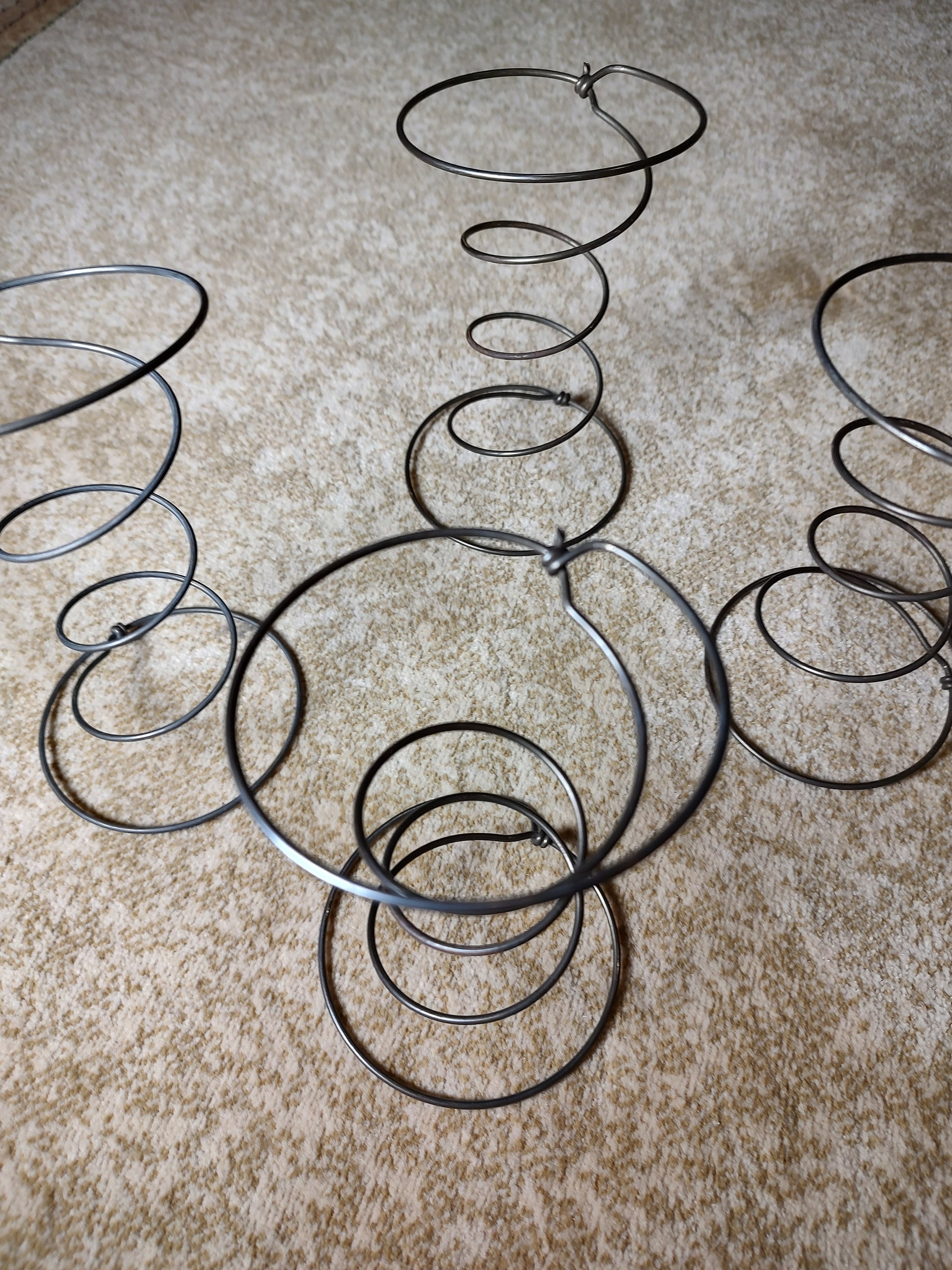 4 Vintage Mattress Springs, 1960 Coiled Mattress Springs, Art and Craft ...