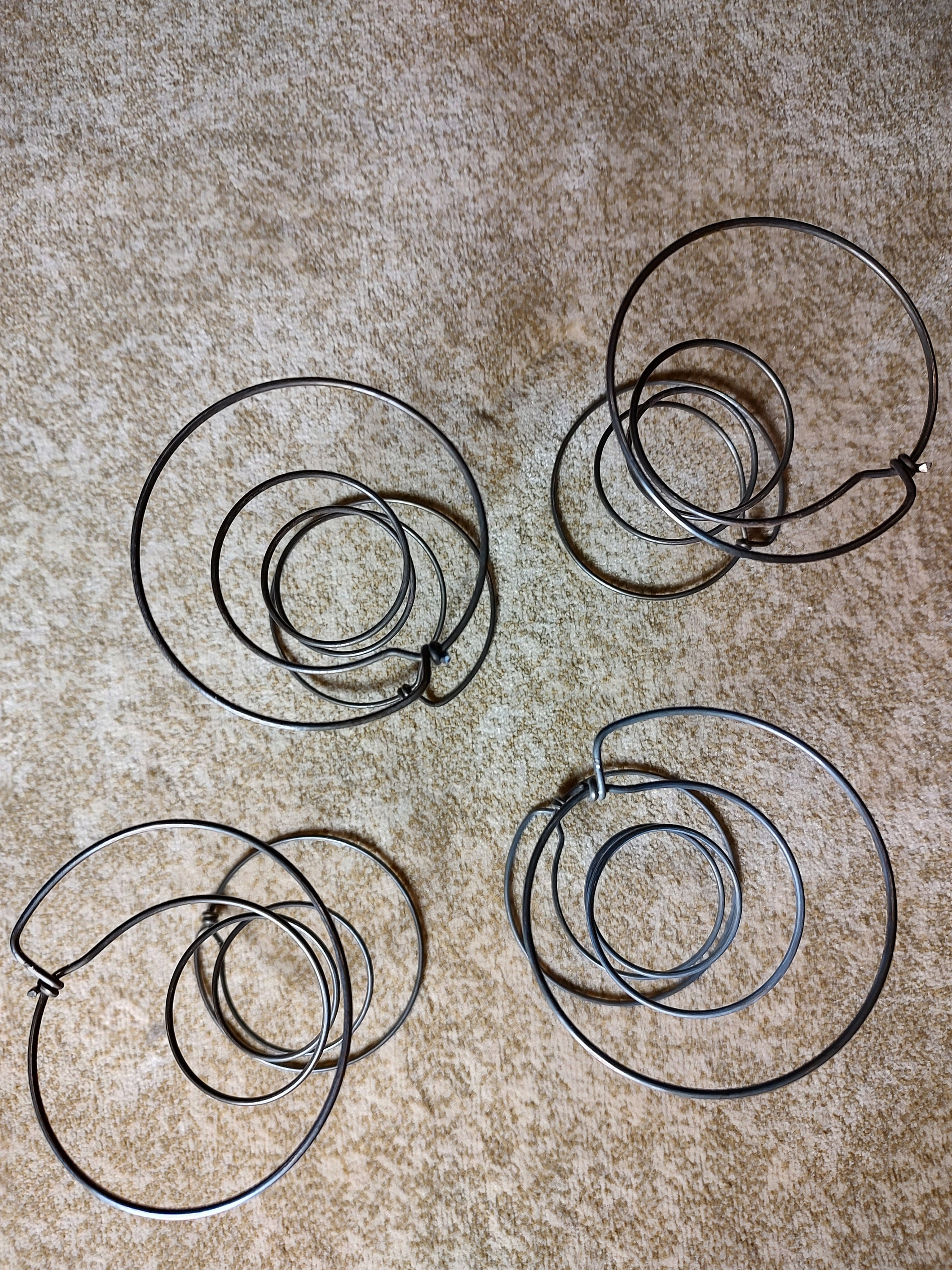 4 Vintage Mattress Springs, 1960 Coiled Mattress Springs, Art and Craft ...