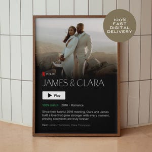 Custom Netflix Style Movie Poster for Couples - Personalized Valentine ...