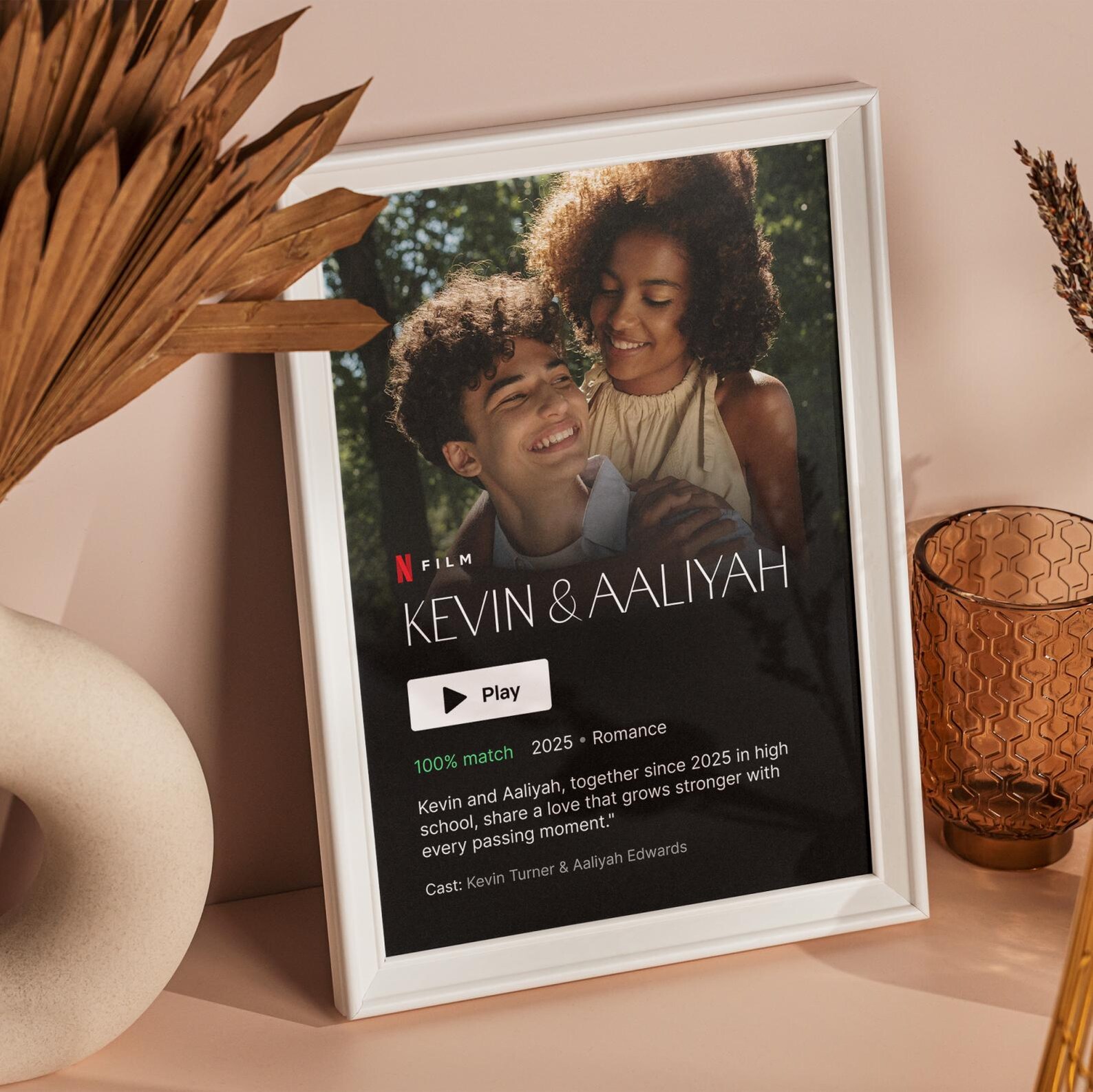 Custom Netflix Style Movie Poster for Couples - Personalized Valentine ...