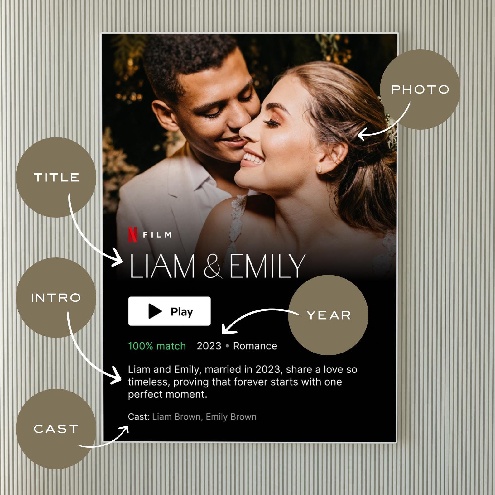 Custom Netflix Style Movie Poster for Couples - Personalized Valentine ...