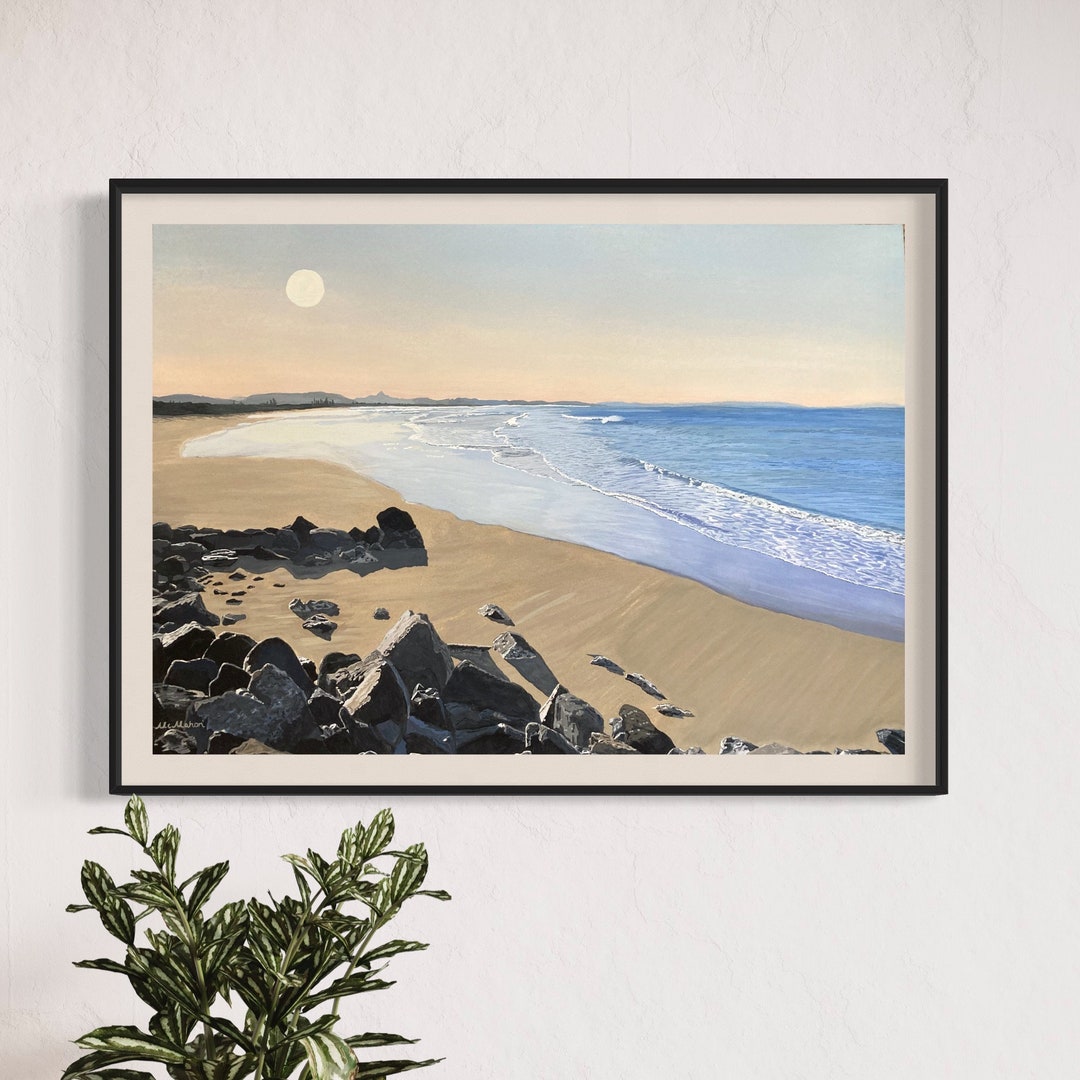 Moonrise Byron Bay Painting - Etsy