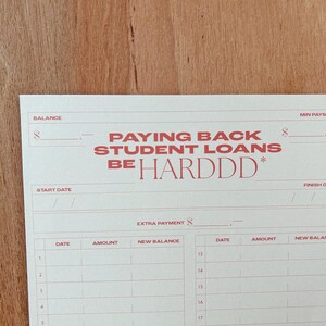 Student Loan Debt Tracker Printable Print Out Digital Download - Etsy