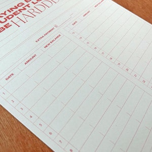Student Loan Debt Tracker Printable Print Out Digital Download - Etsy