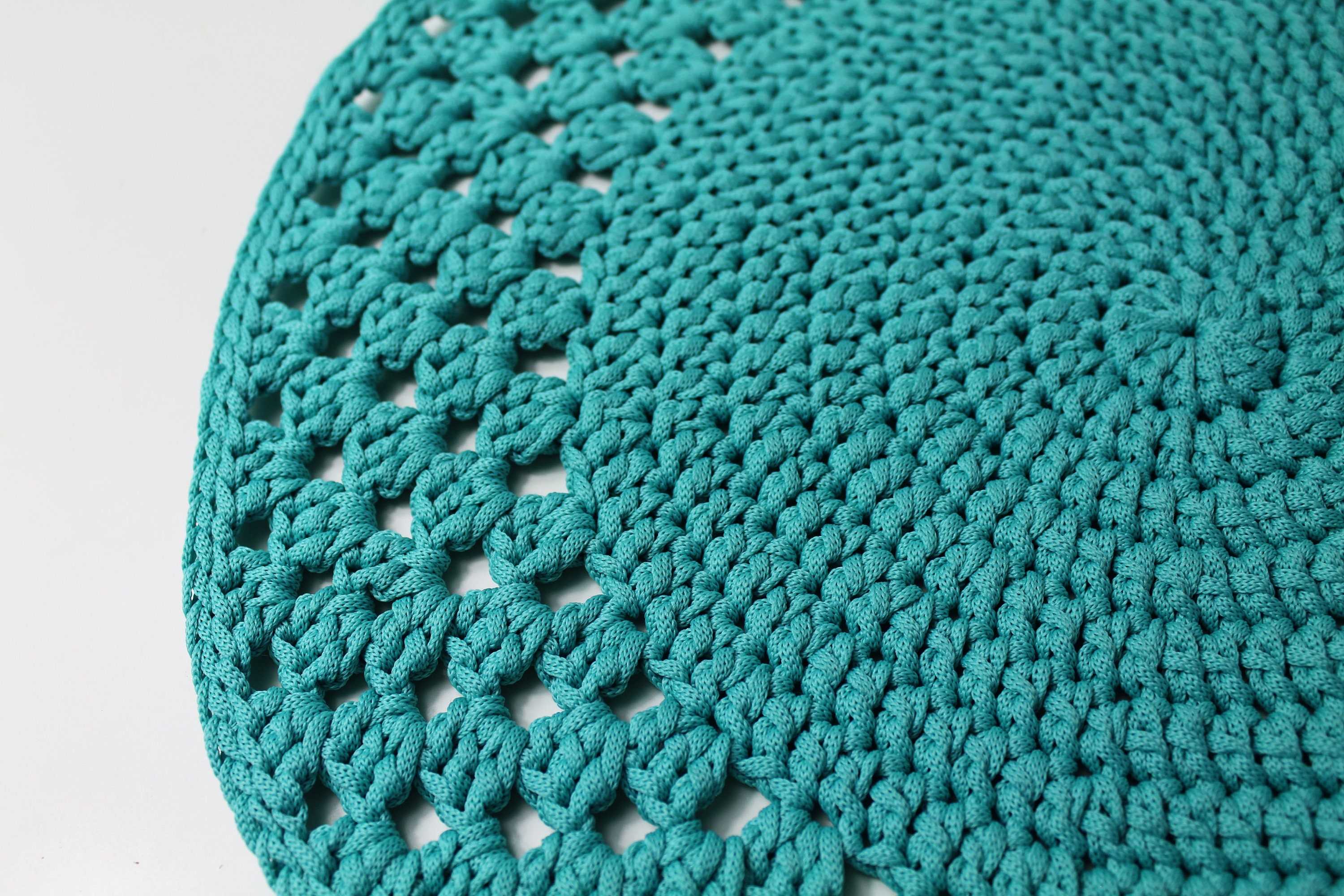 Crochet Round Placemat Pattern, Easy Table Mat Crochet Pattern. Pdf ...