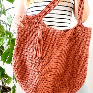 Kaya Bag Crochet Tote Pattern, XL Market Bag, Beginner Friendly (PDF ...