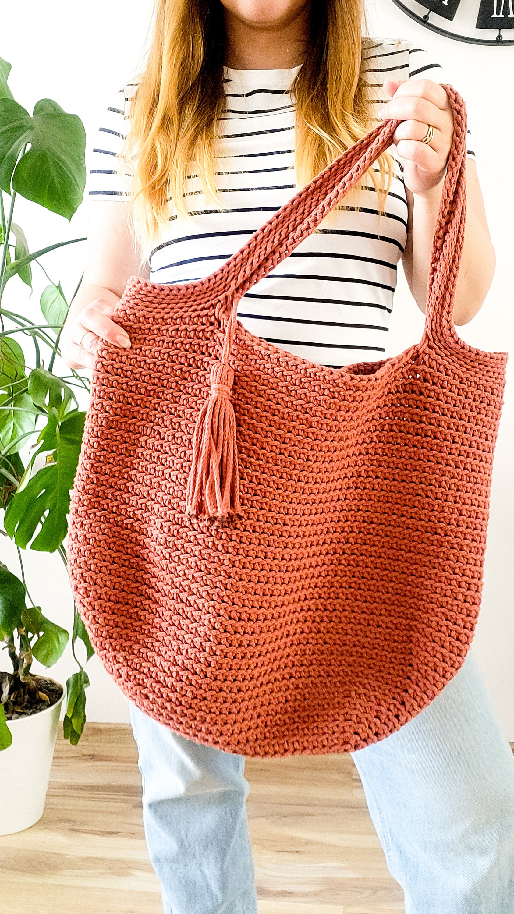 Kaya Bag Crochet Tote Pattern, XL Market Bag, Beginner Friendly (PDF ...