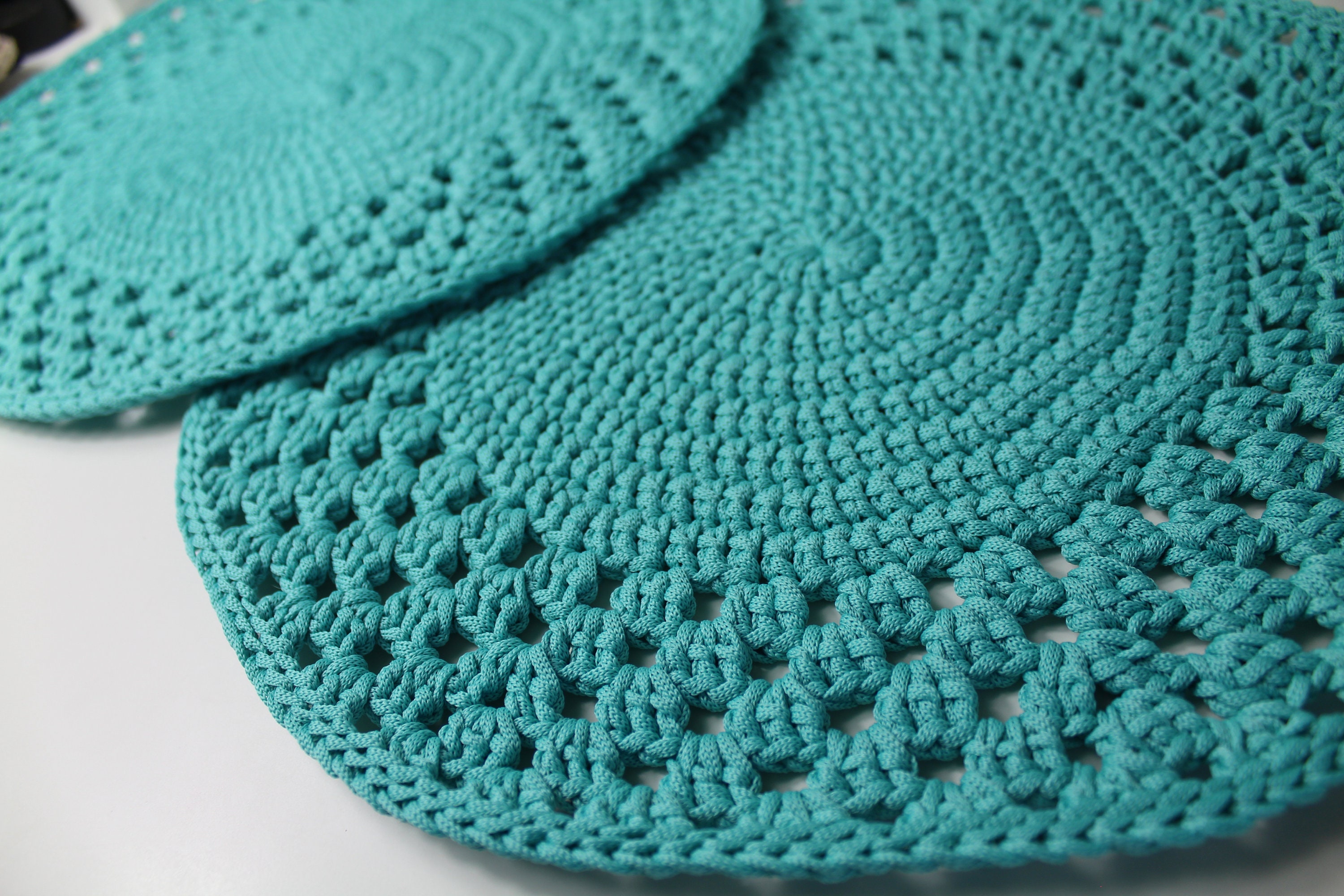 Crochet Round Placemat Pattern, Easy Table Mat Crochet Pattern. Pdf ...