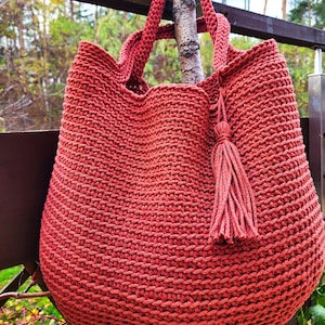 Kaya Bag Crochet Tote Pattern, XL Market Bag, Beginner Friendly (PDF ...