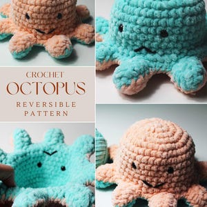 Reversible Octopus Crochet Pattern – Cute Plush Amigurumi Toy, Easy PDF ...
