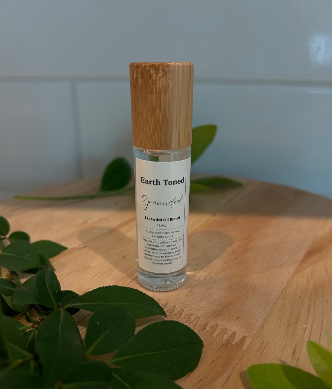 Grounded Essential Oil Blend Roller All Natural Roll on Perfume Aromatherapy Sandalwood Cedar ...