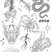 Unique Tattoo Flash Sheet - Etsy