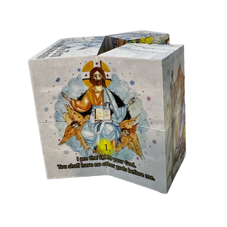 Cube Puzzle Ten Commandments: Educational Folding Game for Kids - Etsy