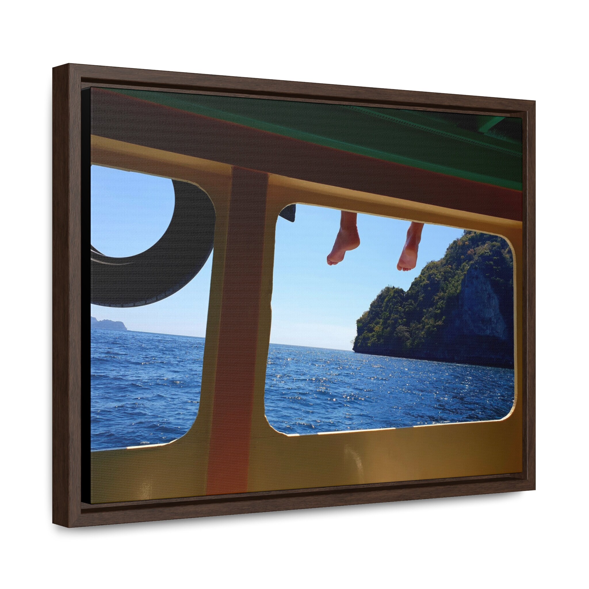 Thailand Boat Travel Photography Print on Framed Canva, Boat View ...