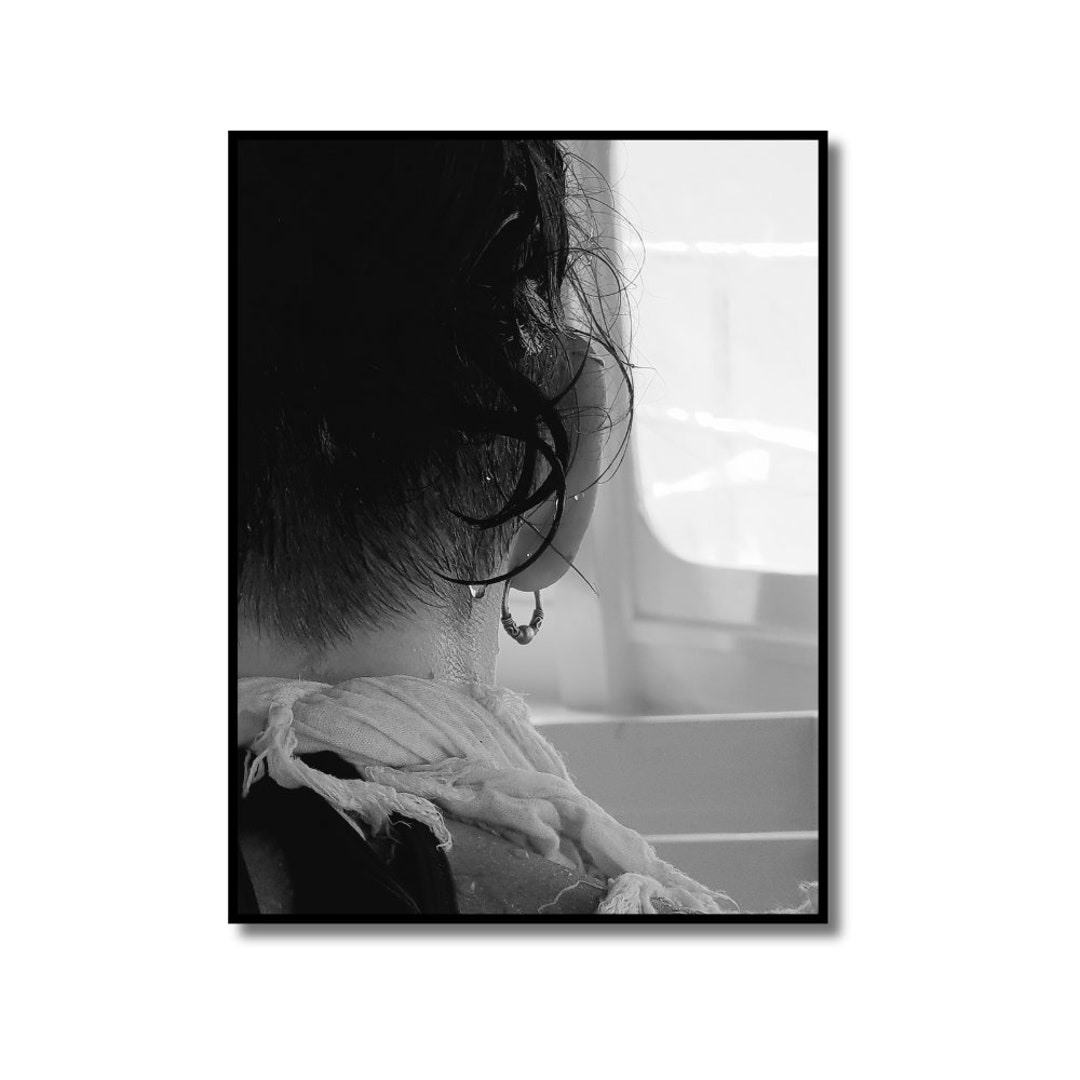 Black and White Portrait Photography Print, Back Portrait Wall Art ...