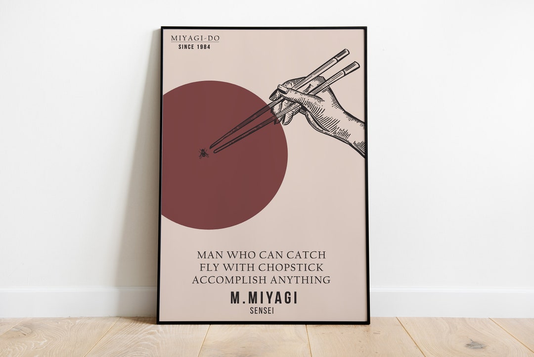 Poster Karate Kid Inspired Illustration Mr Miyagi - Etsy