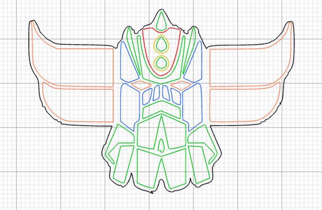 Goldorak Multi-layer File – Laser Cutting Model – SVG / DXF – Grendizer ...