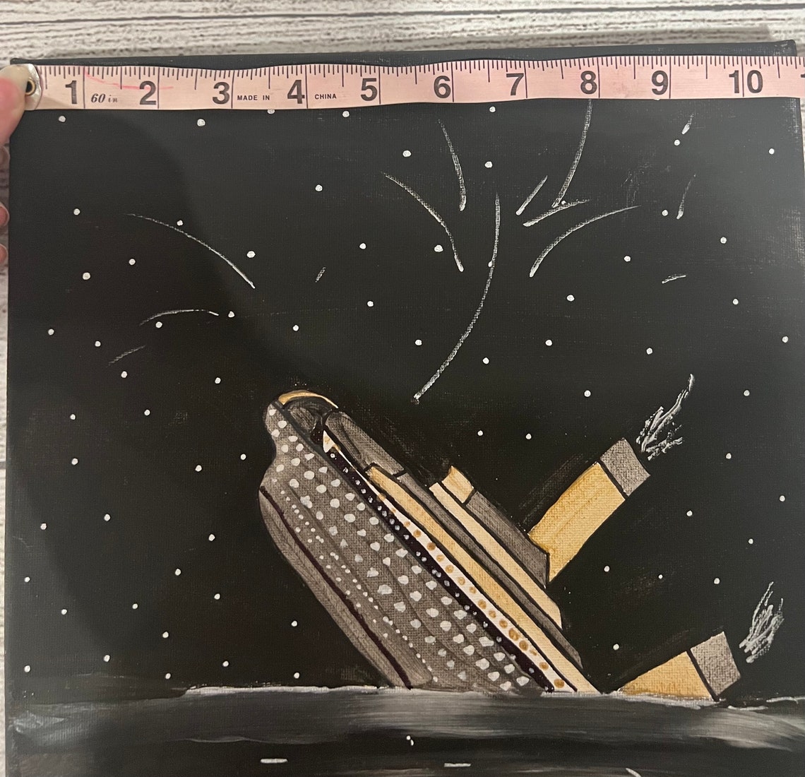 Sinking of the Titanic Hand Painting by Chloe Wall Art 11x14 Canvas ...