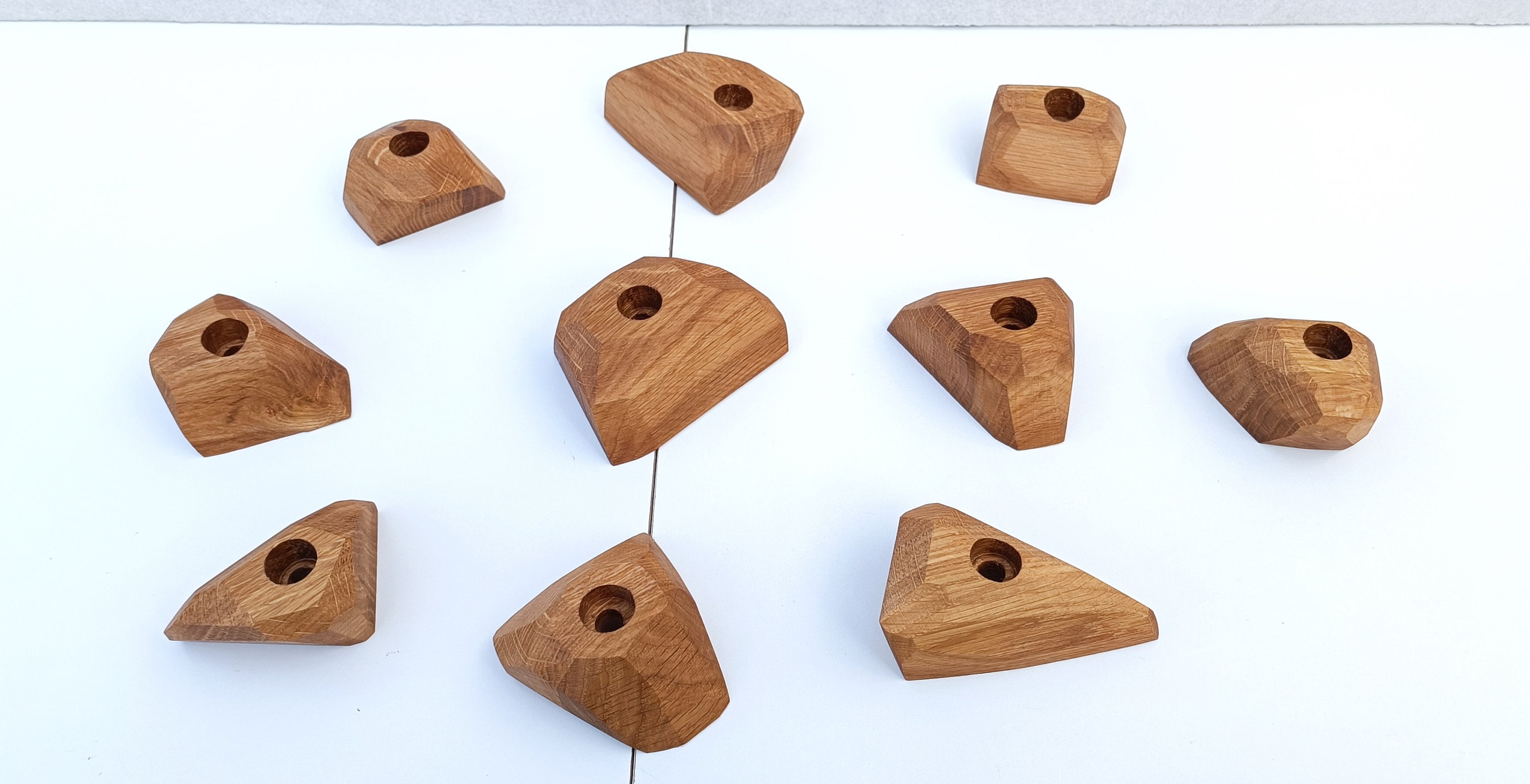 10 Holds for Climbing Polygon Shape Wooden Rock Climbing Holds Climber ...