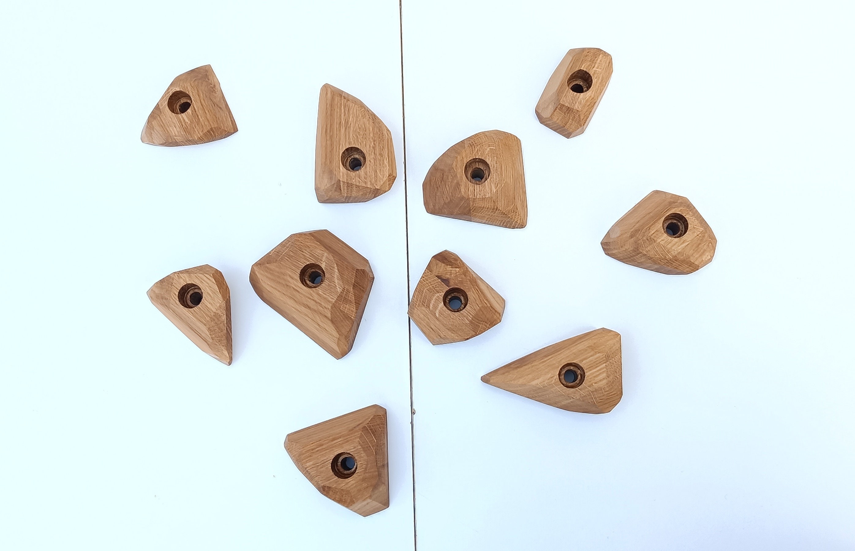 10 Holds for Climbing Polygon Shape Wooden Rock Climbing Holds Climber ...