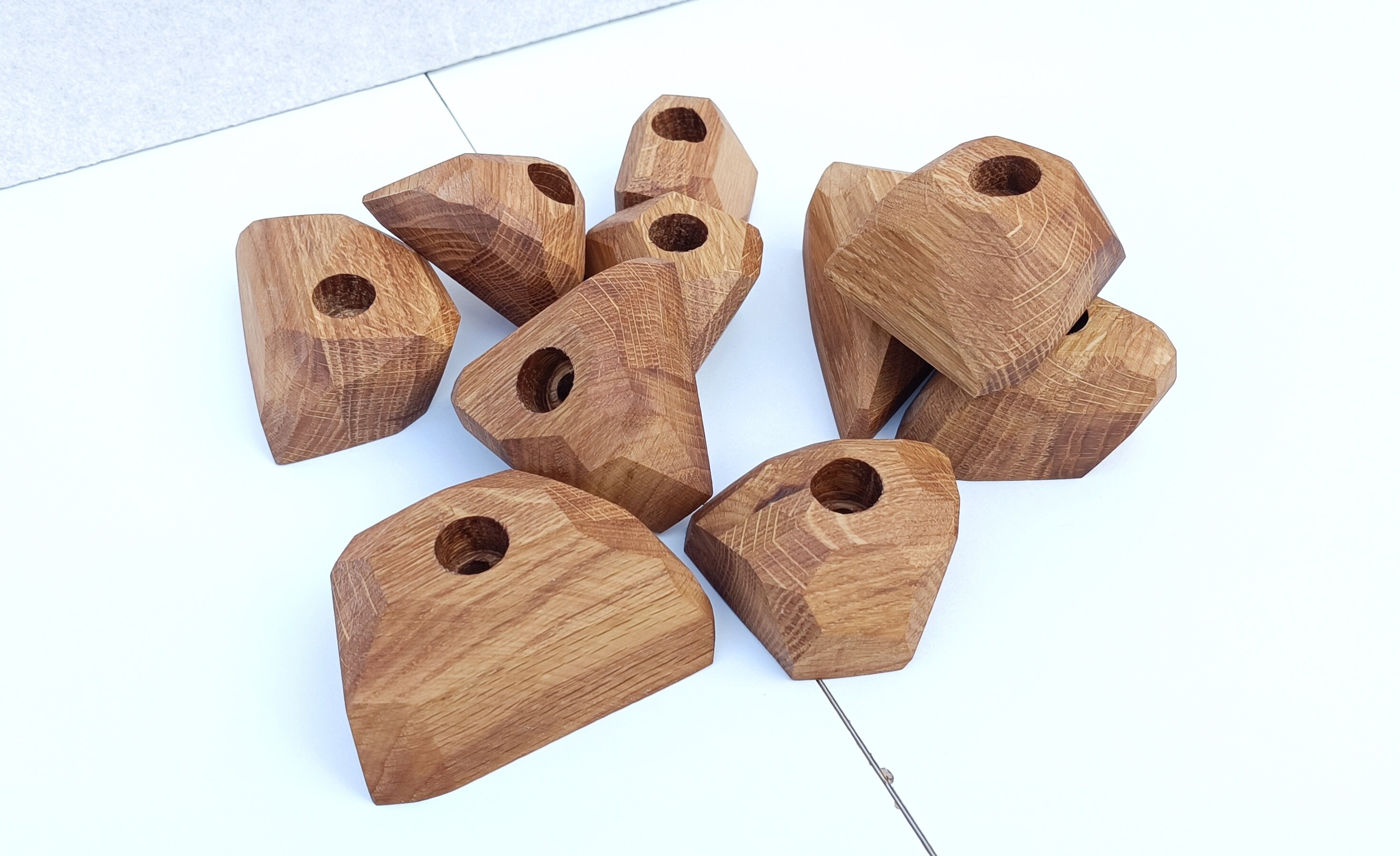 10 Holds for Climbing | Polygon Shape | Wooden Rock Climbing Holds ...