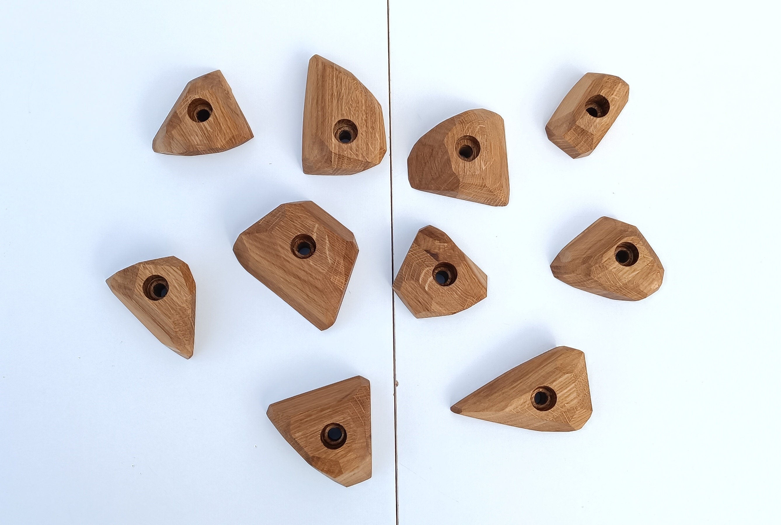 10 Holds for Climbing Polygon Shape Wooden Rock Climbing Holds Climber ...