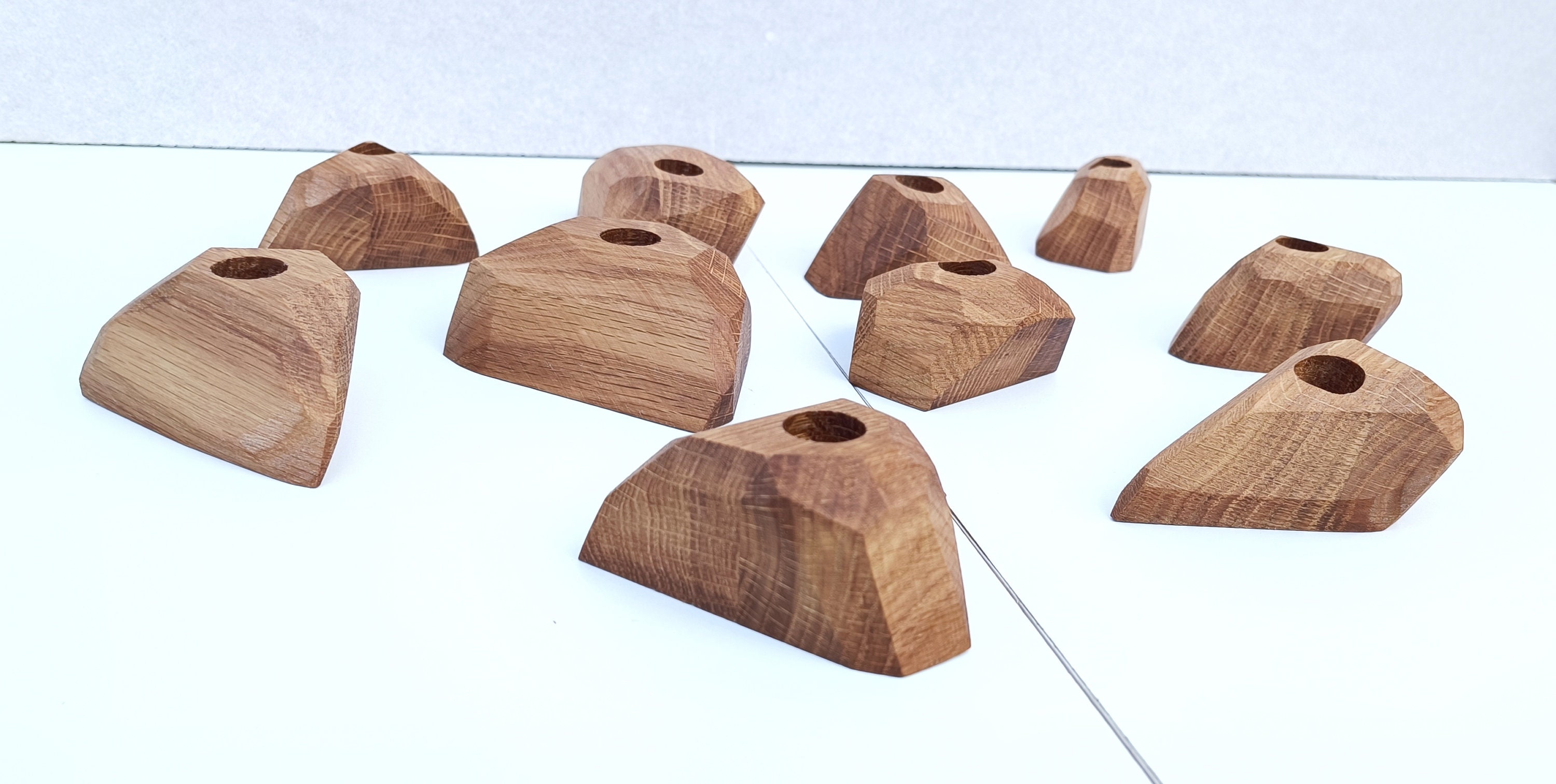 10 Holds for Climbing Polygon Shape Wooden Rock Climbing Holds Climber ...