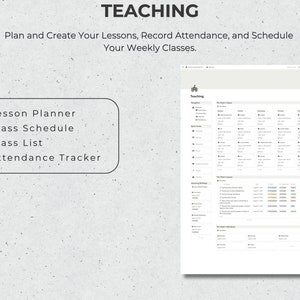Notion Template All in One Teacher Productivity Planner Aesthetic ...